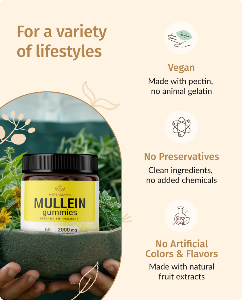 Mullein Gummies, 2000 Mg. | Herbamama