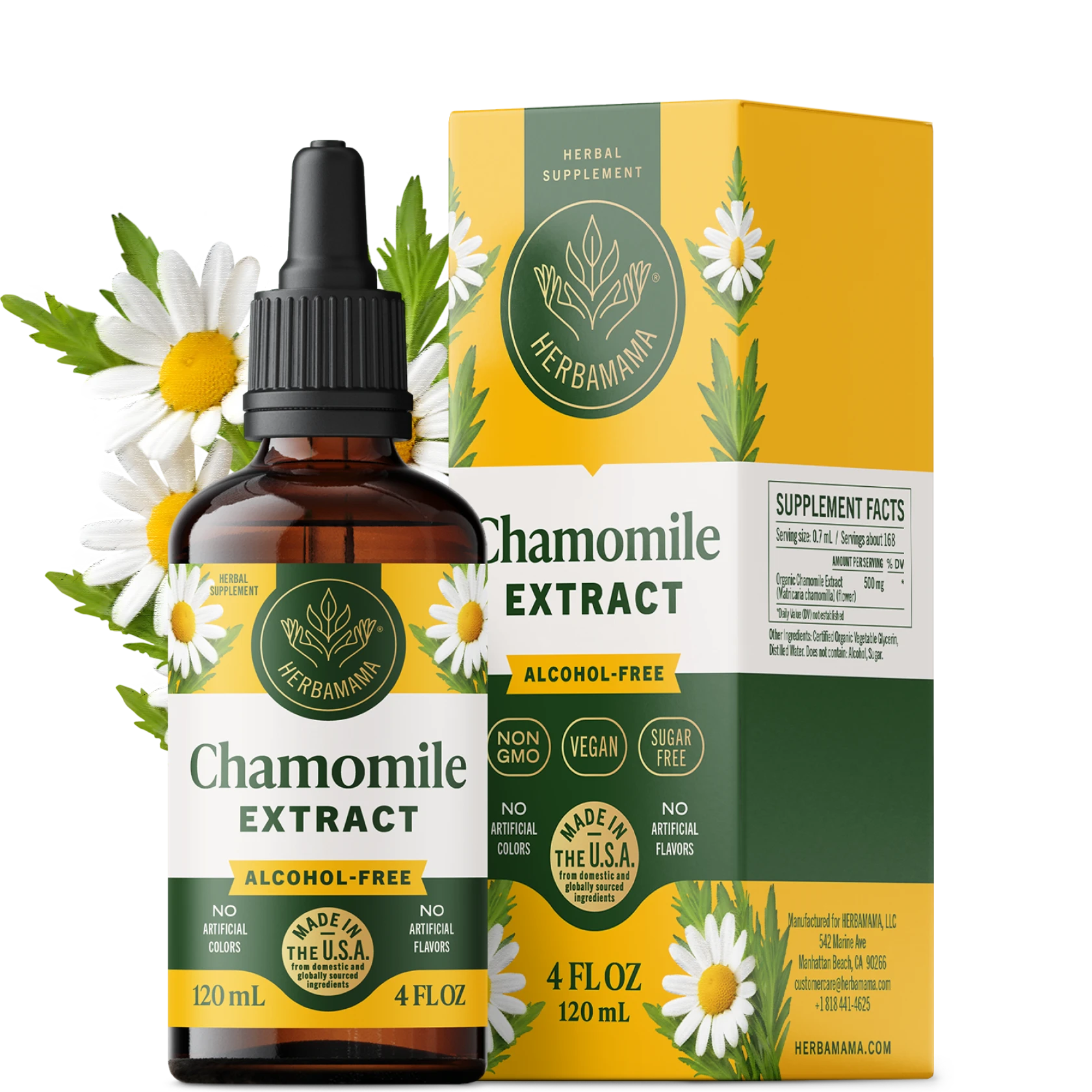 Chamomile Extract Drops - 4 Fl. Oz. Bottle – Herbamama