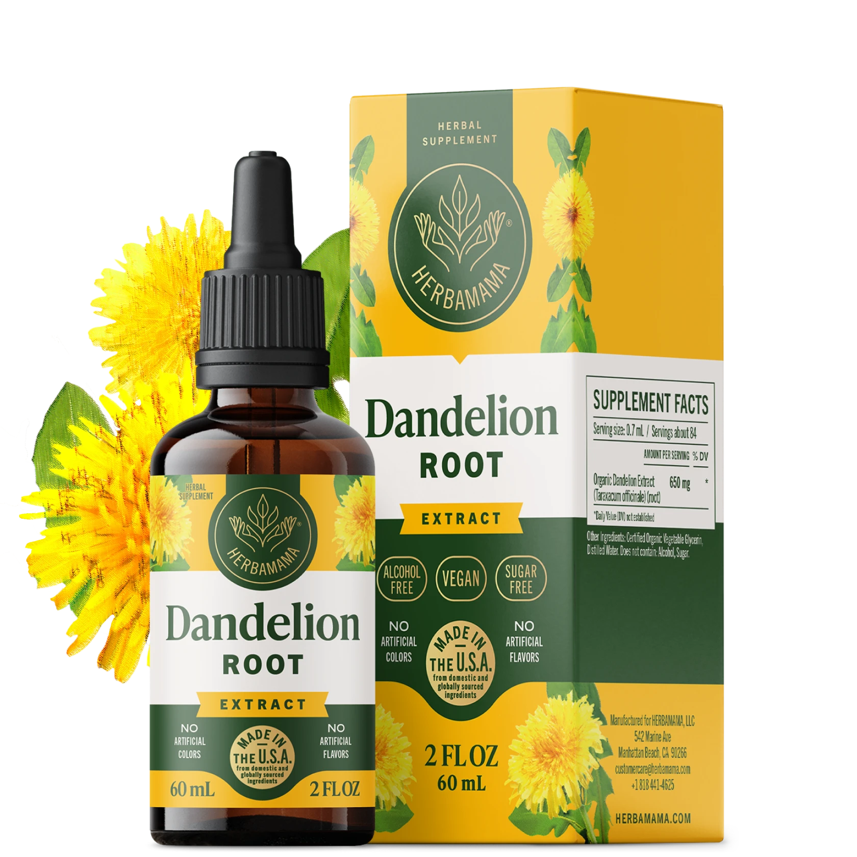 Dandelion Root Drops - 2 Fl. Oz. Bottle – Herbamama