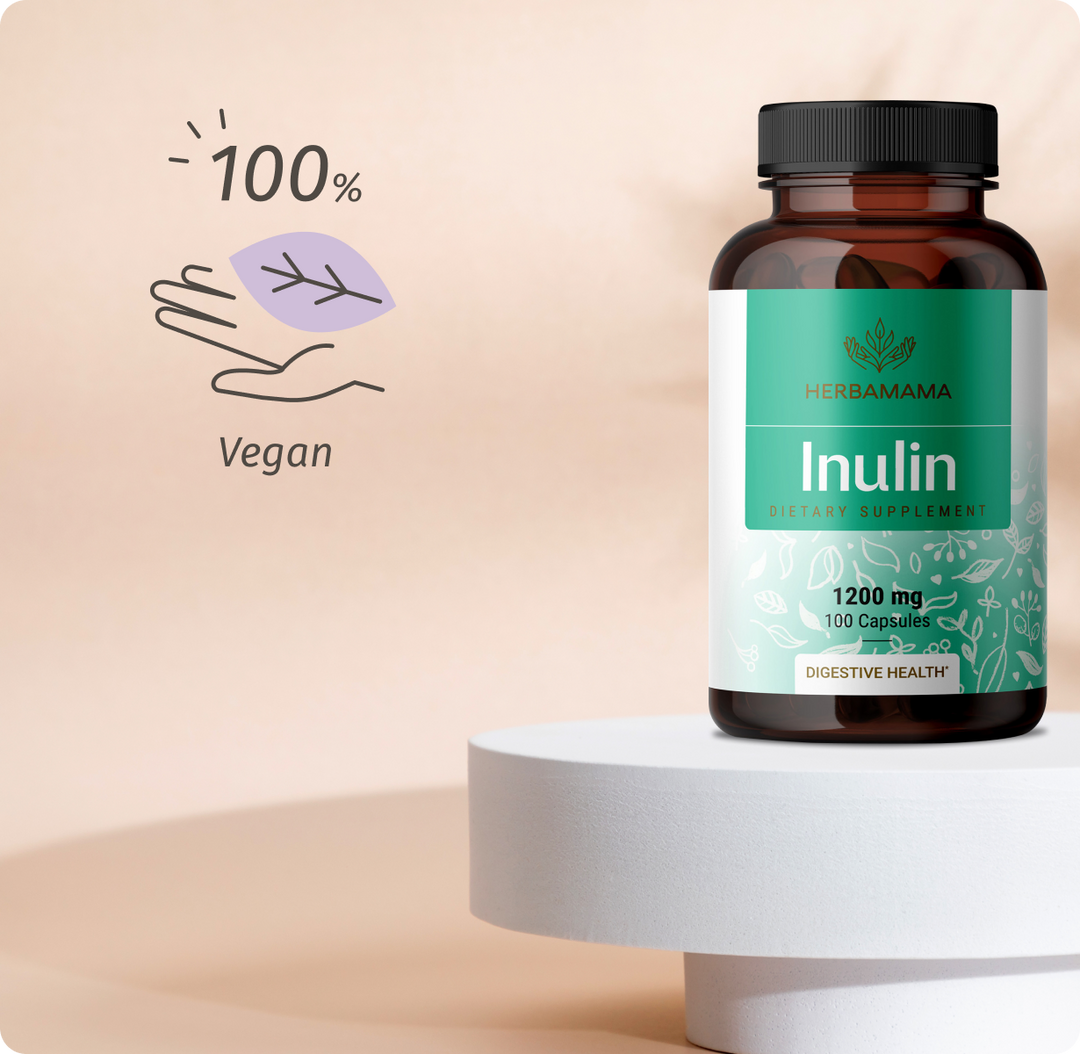 Buy Inulin Supplement , 100 Capsules, 1200 Mg. | Herbamama