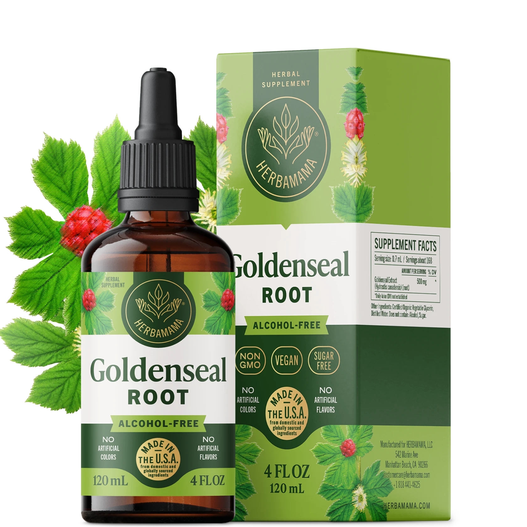 Goldenseal Root Drops - 4 Fl. Oz. Bottle – Herbamama