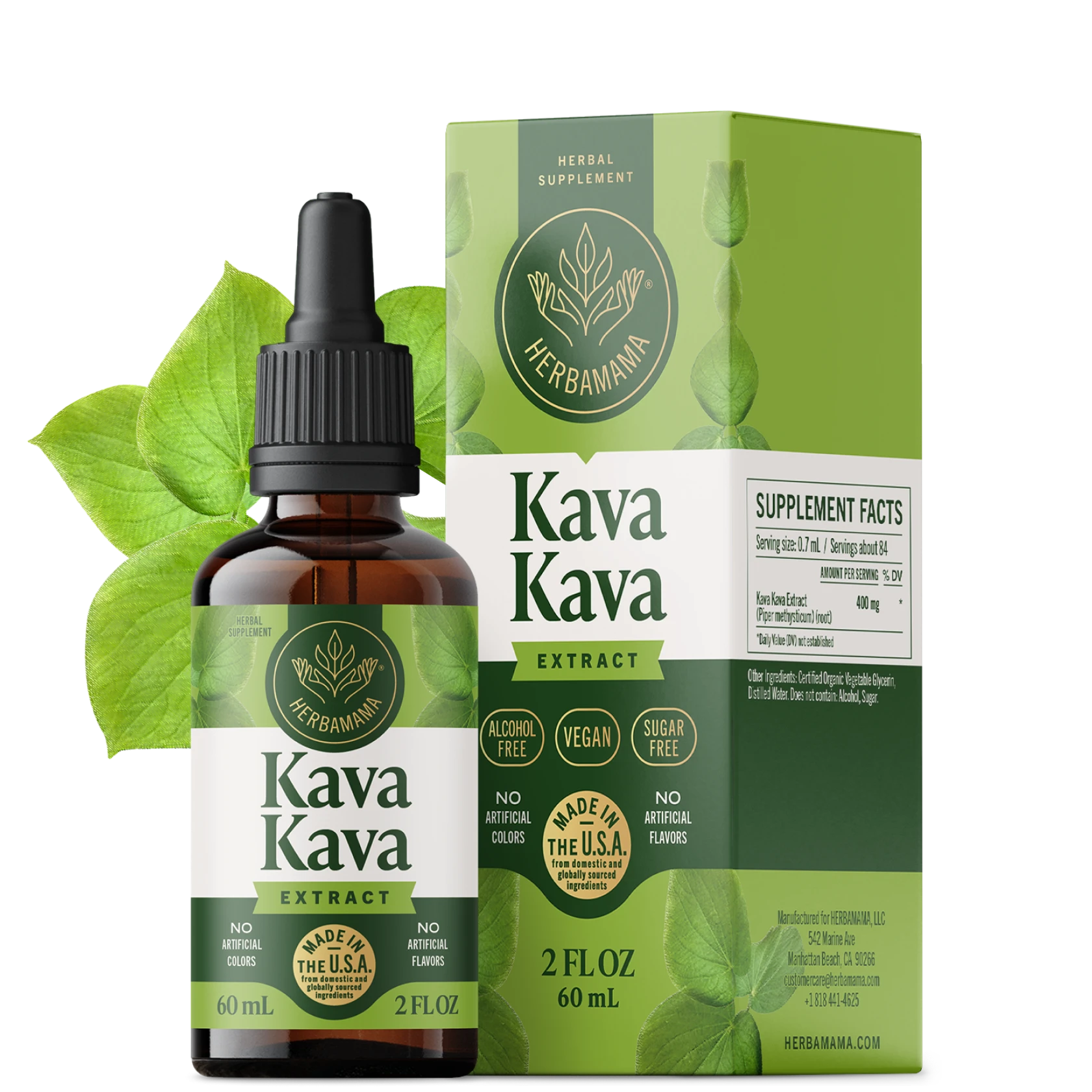 Kava Kava Drops - 2 Fl. Oz. Bottle – Herbamama
