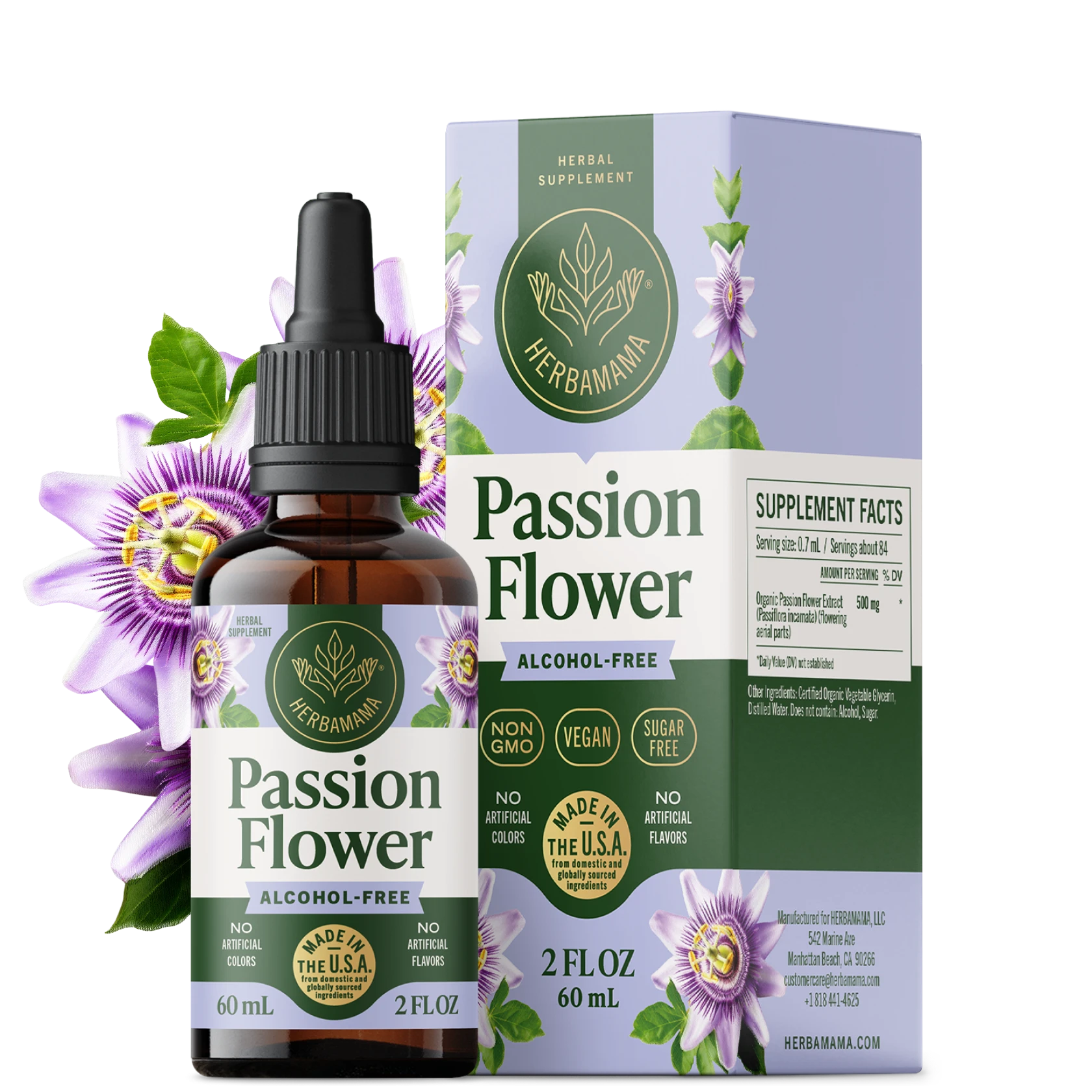 Passion Flower Drops - 2 Fl. Oz. Bottle – Herbamama