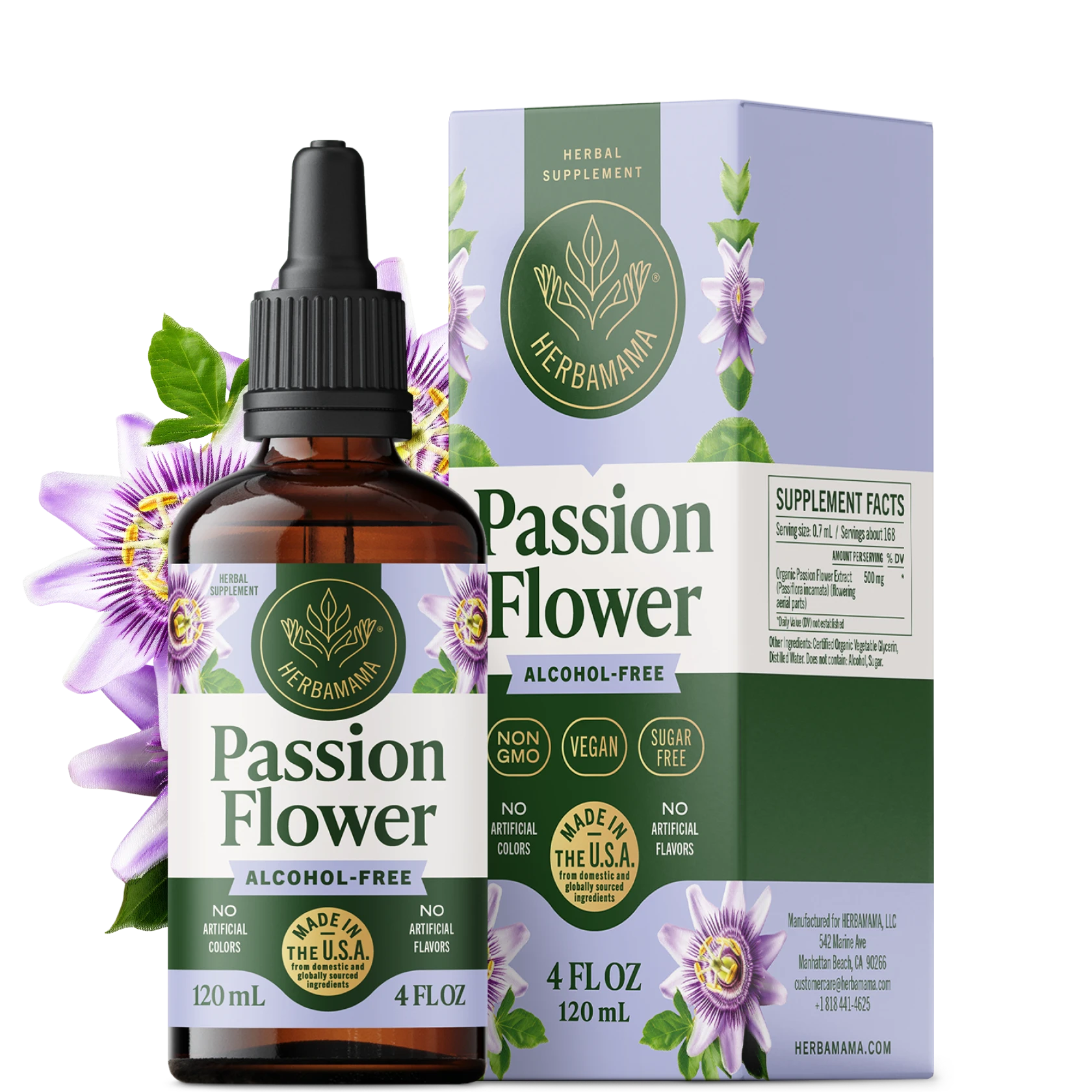 Passion Flower Drops - 4 Fl. Oz. Bottle – Herbamama