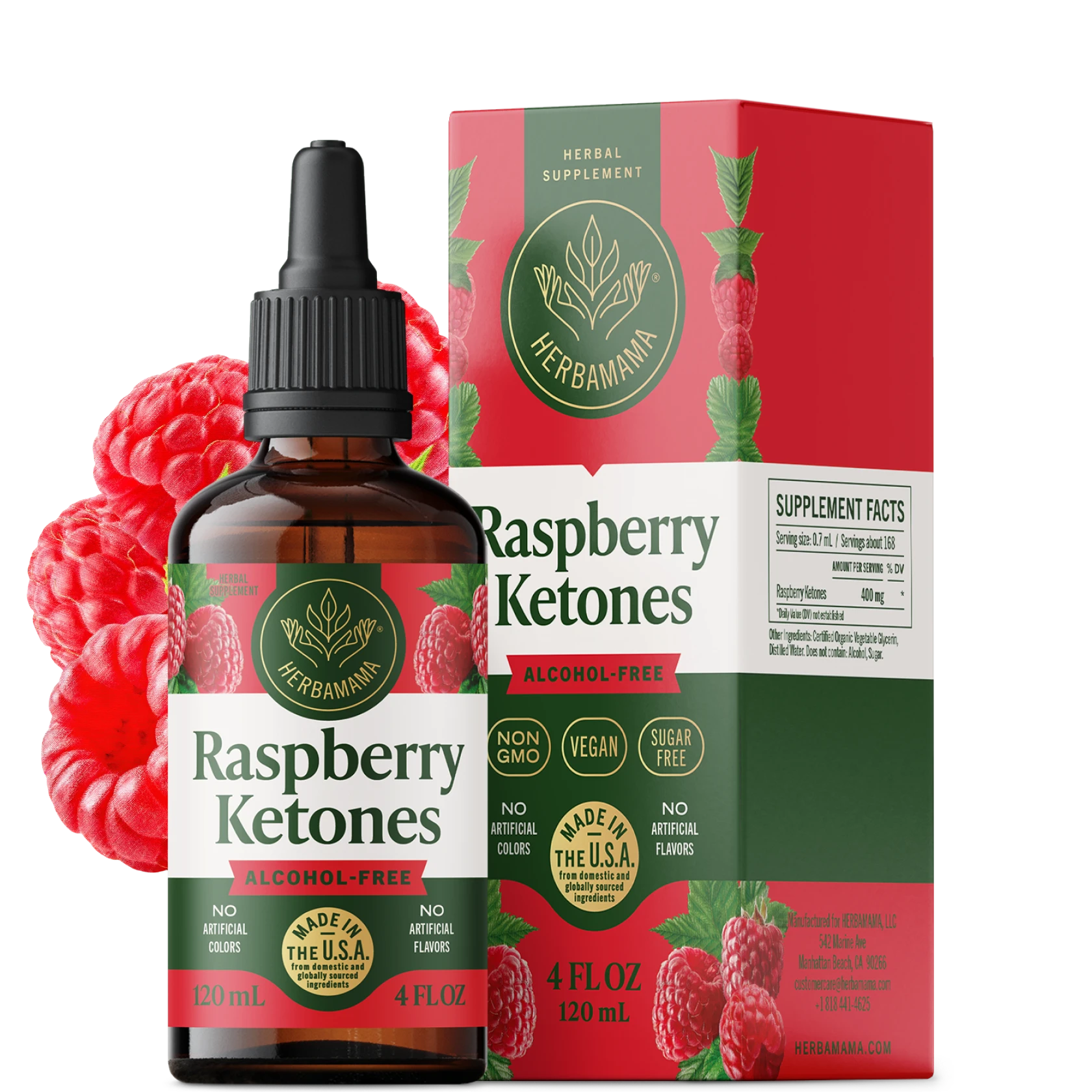 Raspberry Ketones Drops - 4 Fl. Oz. Bottle – Herbamama