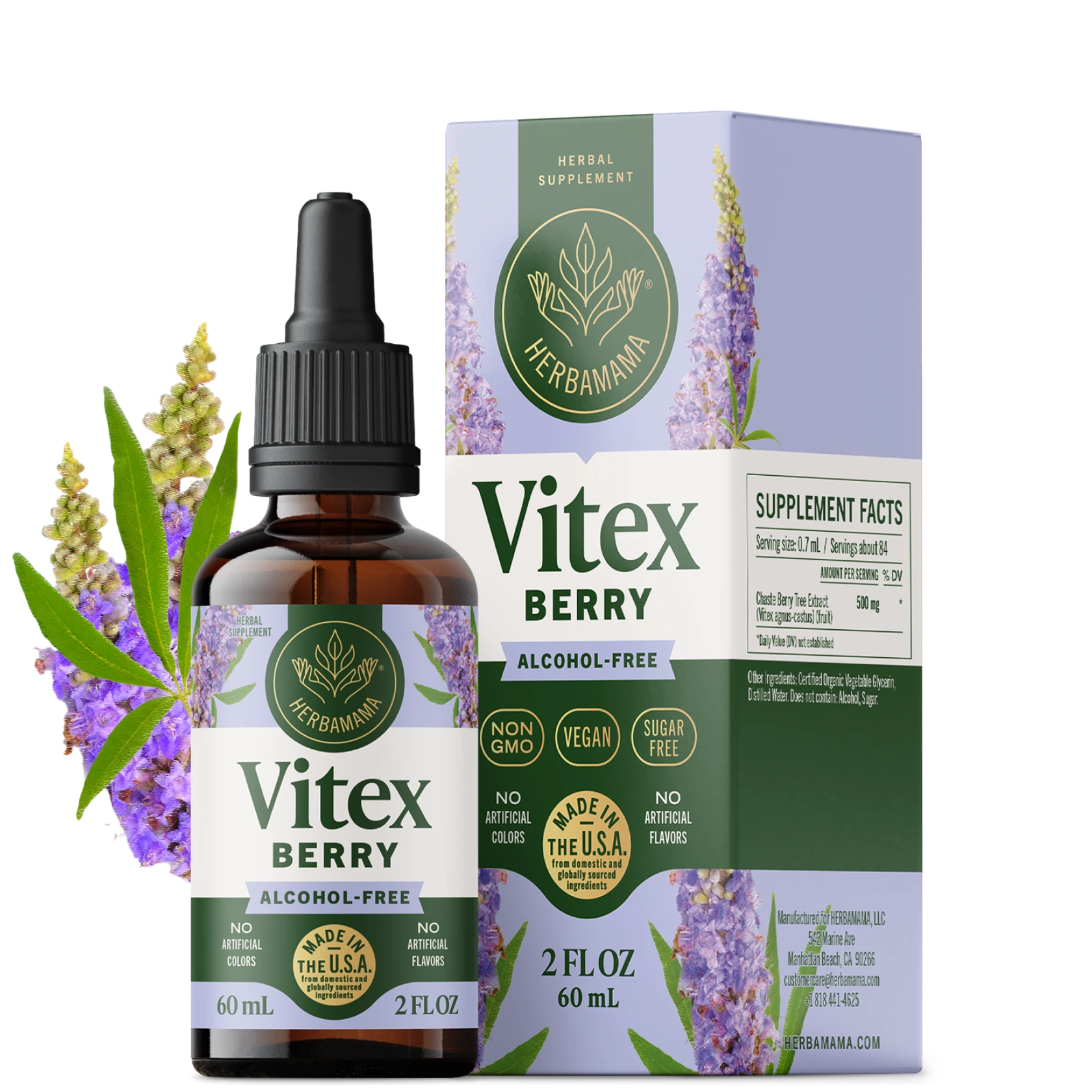 Vitex Berry Drops - 2 Fl. Oz. Bottle – Herbamama